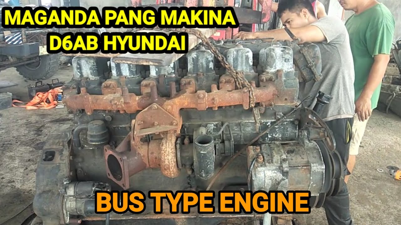 SURPLUS KOREAN ENGINE D6AB HYUNDAI - YouTube
