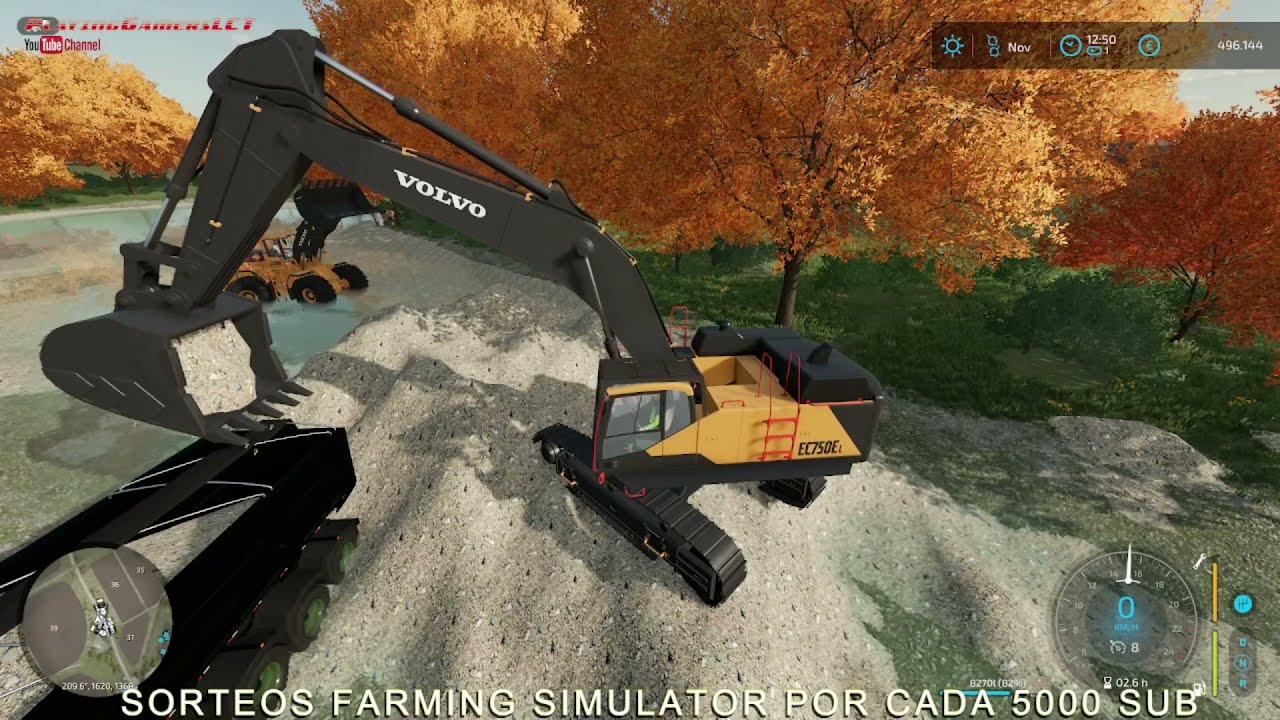FARMING SIMULATOR 22 TRANPORT DE ARENA DEL RIO PARA FABRICAS NUEVO MAPA ...