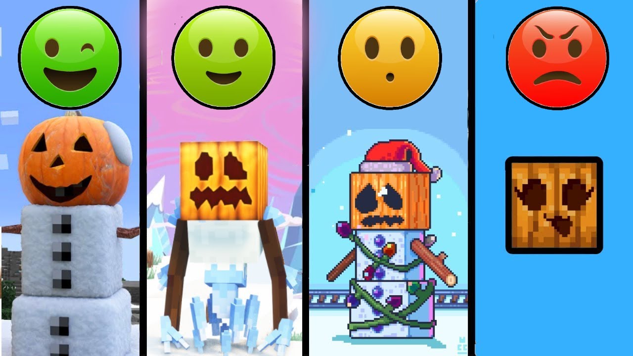 snow golem with different emoji - YouTube