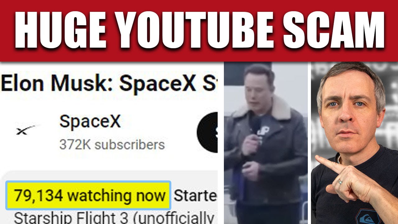 YouTube Live SpaceX Starship IFT-4 Flight Test Scam w/ Deepfake Elon ...