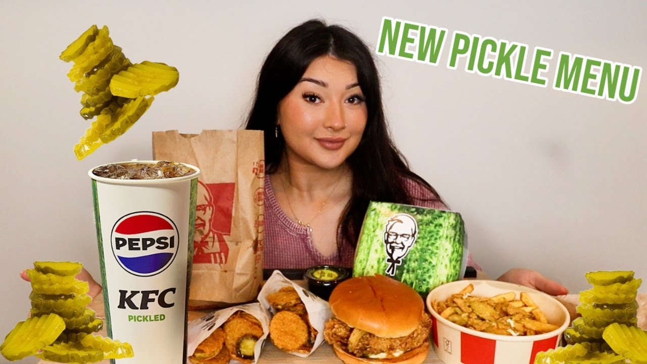 KFC PICKLE MENU *NEW* | PICKLE PEPSI, PICKLE CHIPS, LOADED PICKLE FRIES ...