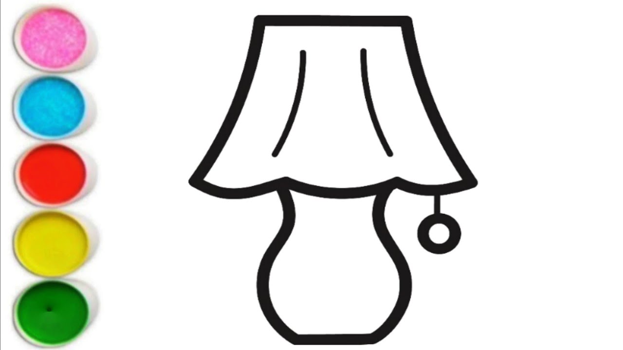 How to draw a table lamp | Simple Drawing - YouTube