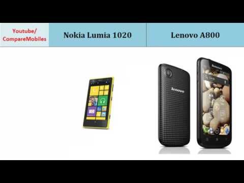 Nokia Lumia 1020 vs Lenovo A800, full specs