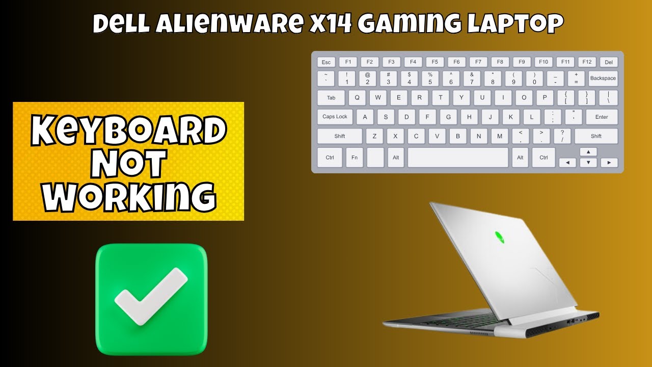 Dell Alienware x14 gaming laptop Keyboard Not Working issue - YouTube