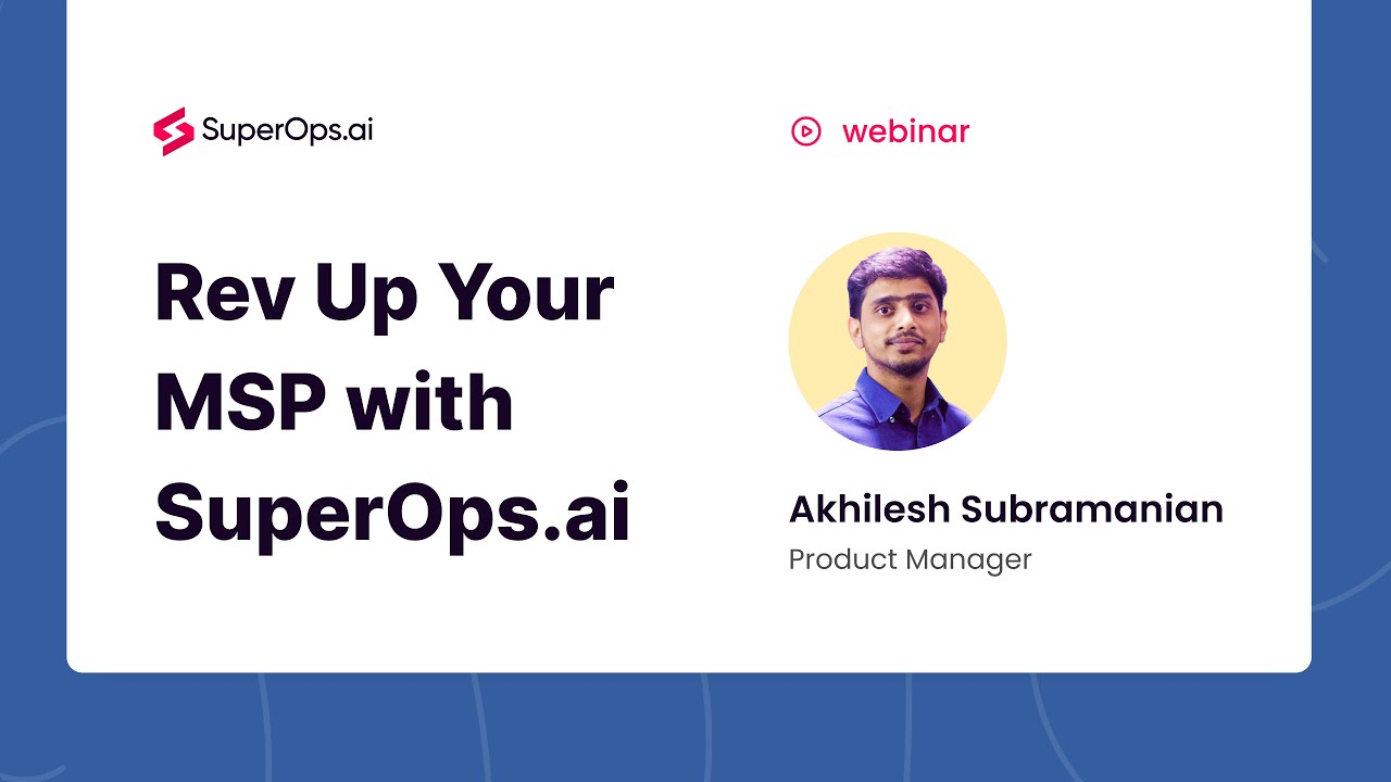 ITBOG Livestream Demo - SuperOps ai - YouTube