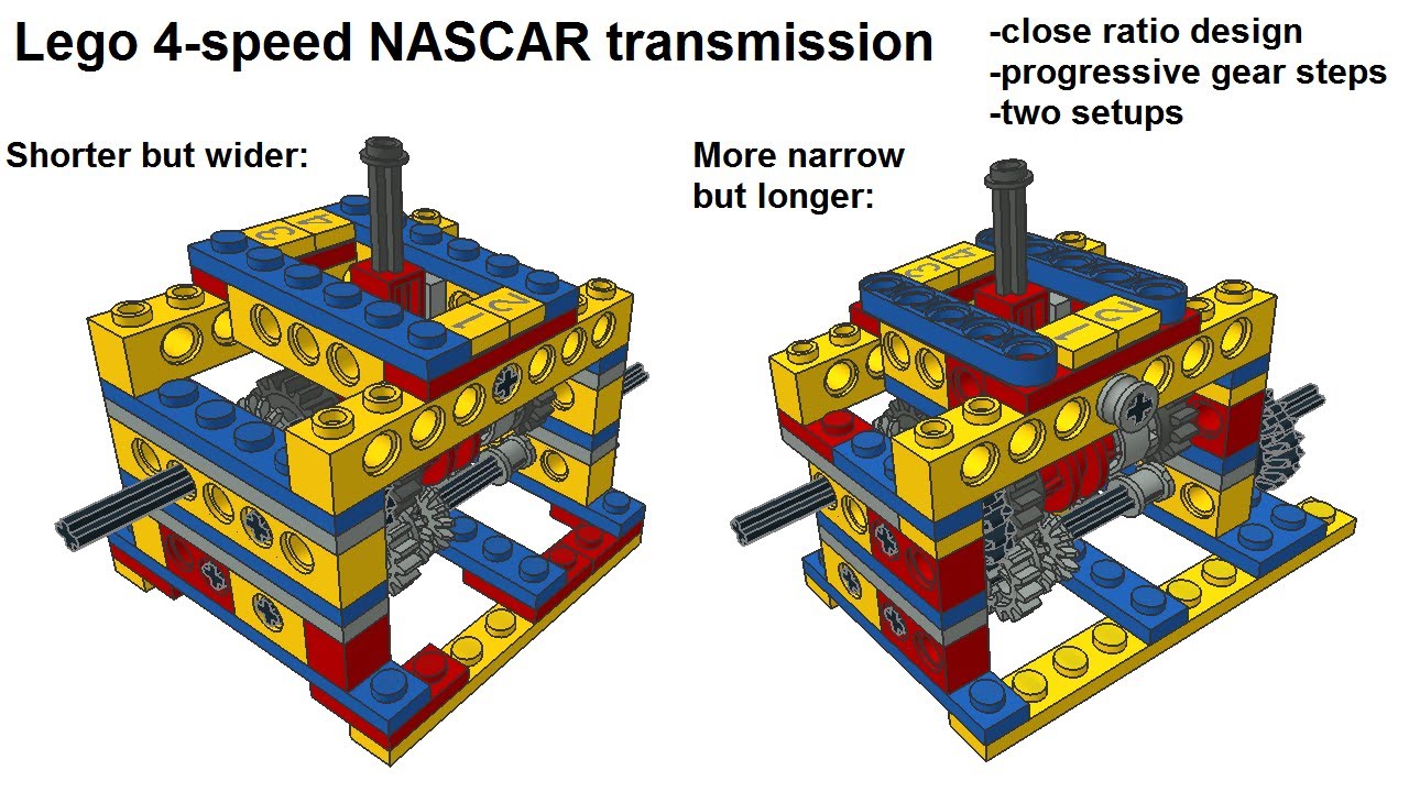 Lego 4-speed NASCAR transmission - YouTube