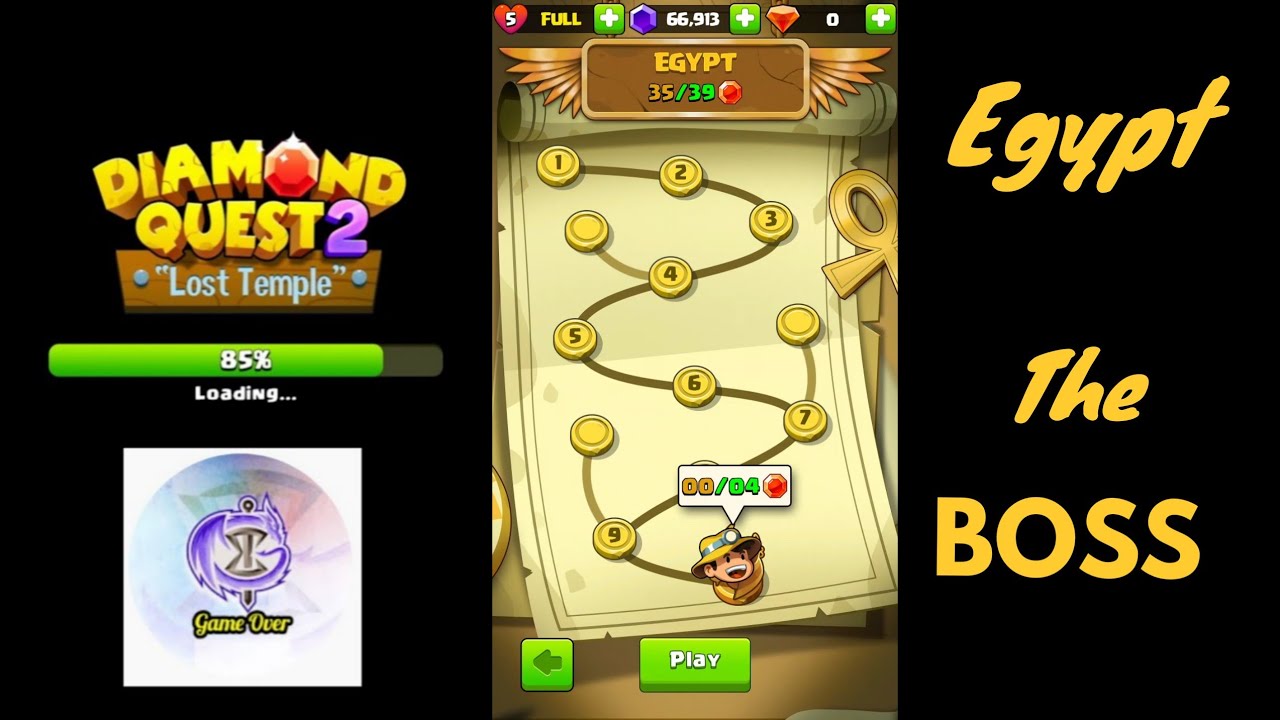 Diamond Quest 2 & Egypt BOSS Level - YouTube