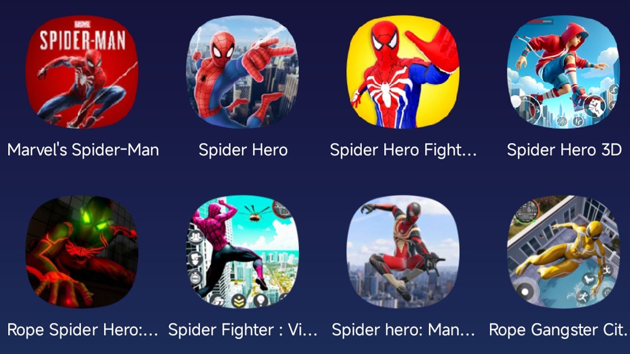 Marvel's Spider-Man,Spider Hero,Spider Hero Fight,Spider Hero 3D,Rope ...