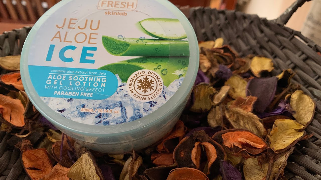 Jeju aloe ice soothing gel lotion (skinlab) - YouTube