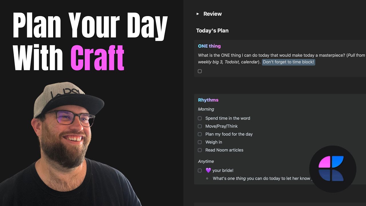 How I plan my day in Craft (daily notes) - YouTube