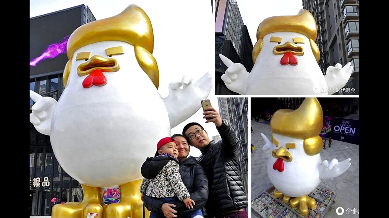 Trump chicken designed by Seattle artist - YouTube