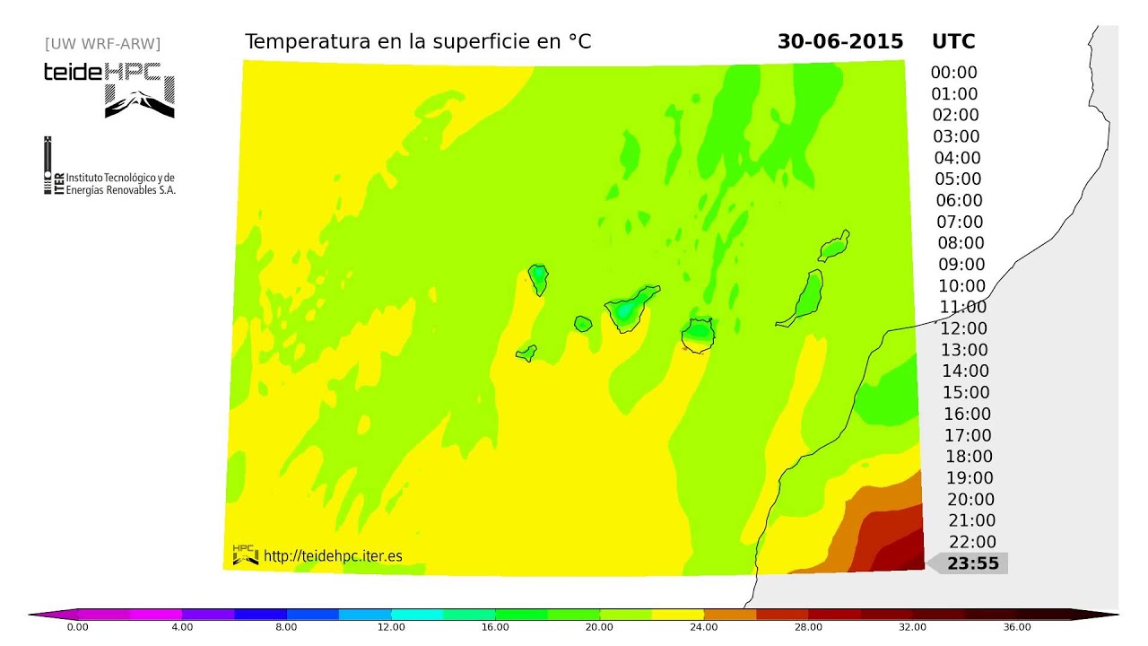 Canary Islands Temperature forecast: 2015-06-30 - YouTube