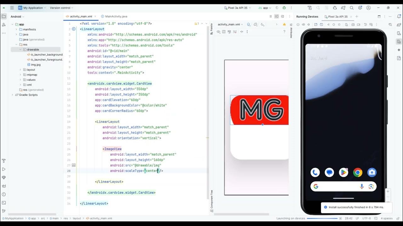 CardView in Android Studio with java - YouTube