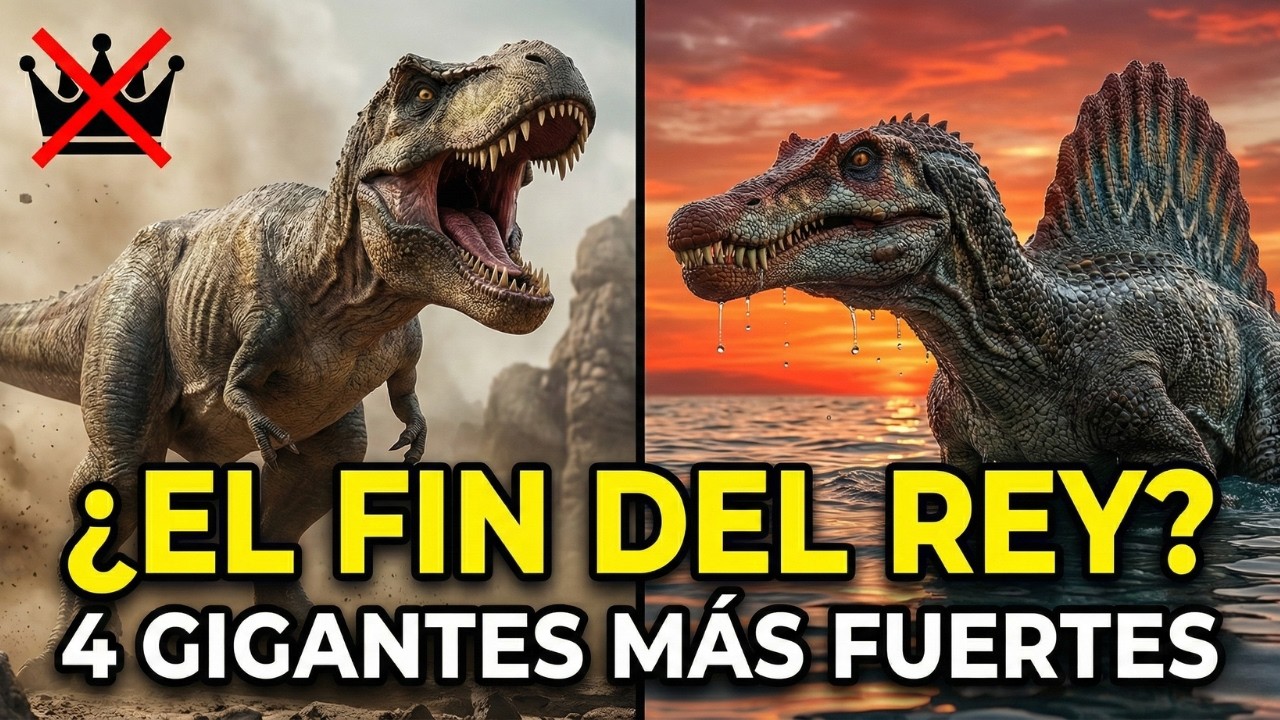 ¡El Tyrannosaurus rex NO era el más fuerte! 4 Gigantes que lo superaban ...