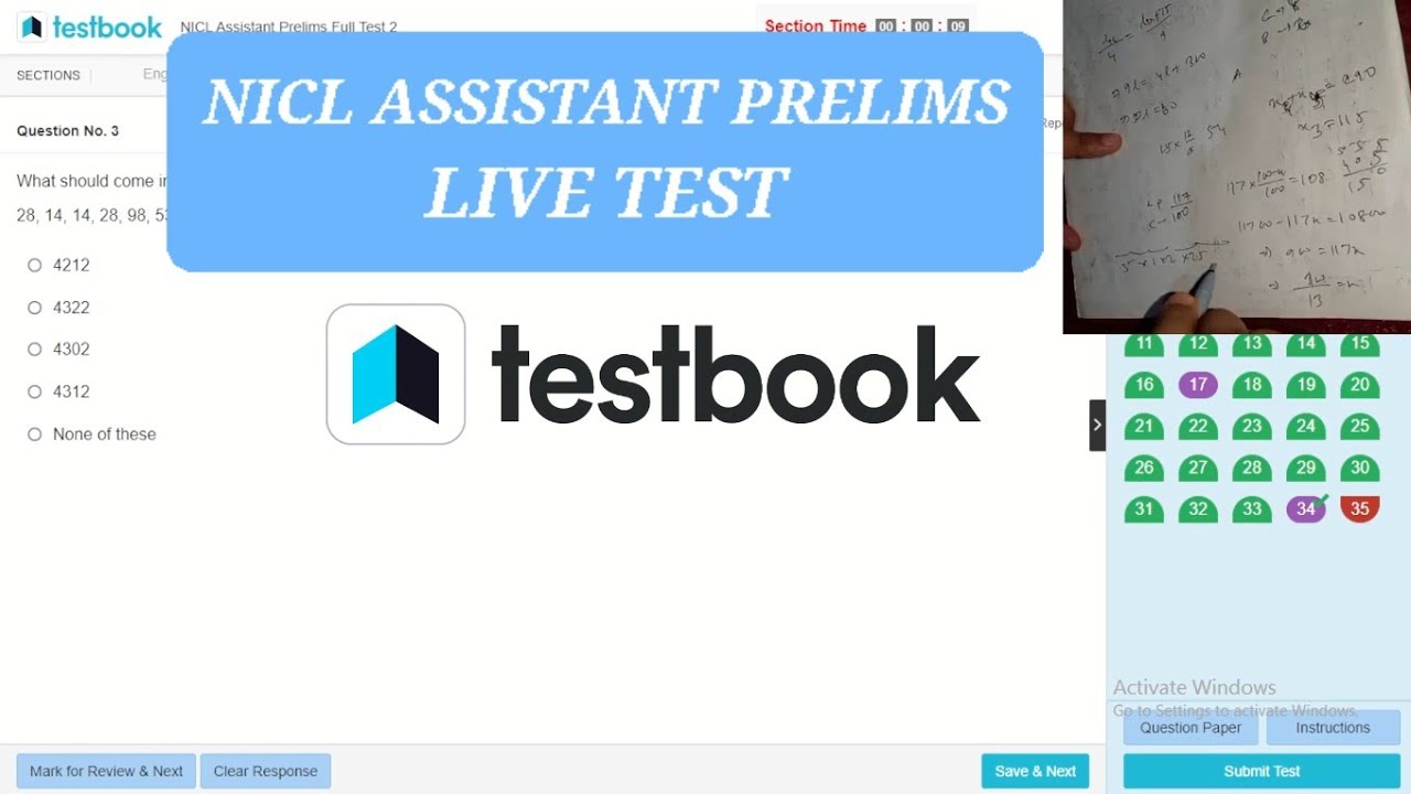 🎯TESTBOOK NICL ASSISTANT PRELIMS LIVE MOCK TEST📚||85+%ile #testbook # ...