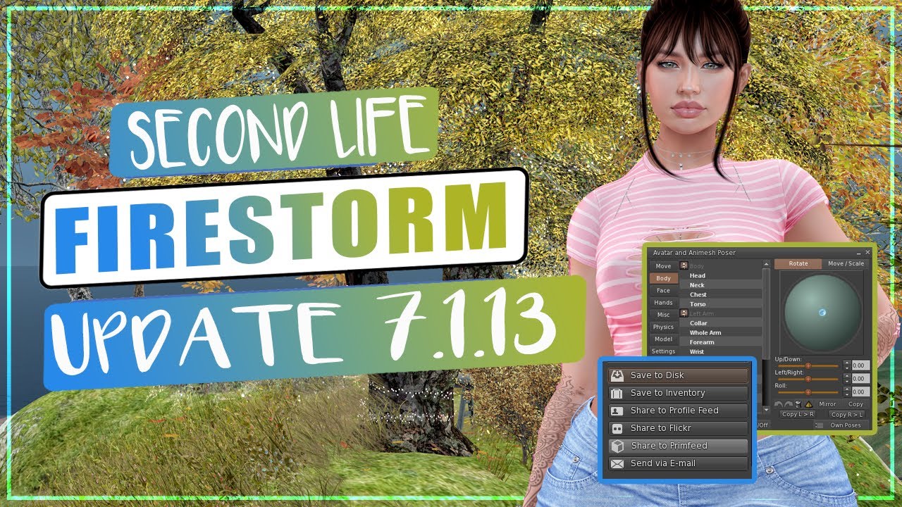 Second Life Firestorm 7.1.13 UPDATE! ANIMESH POSER + PRIMFEED SHARE ...