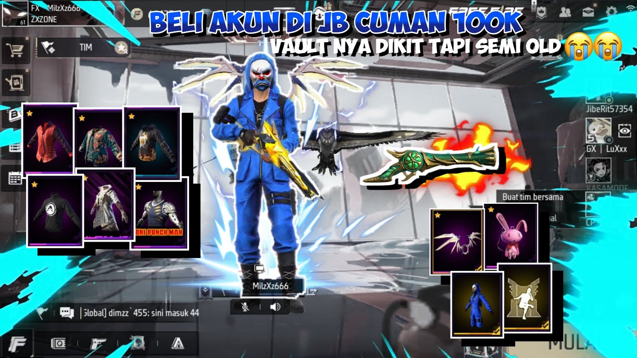 GW BELI AKUN FF DI JB SEHARGA 100K AUTO UNTUNG!? || FREE FIRE - YouTube