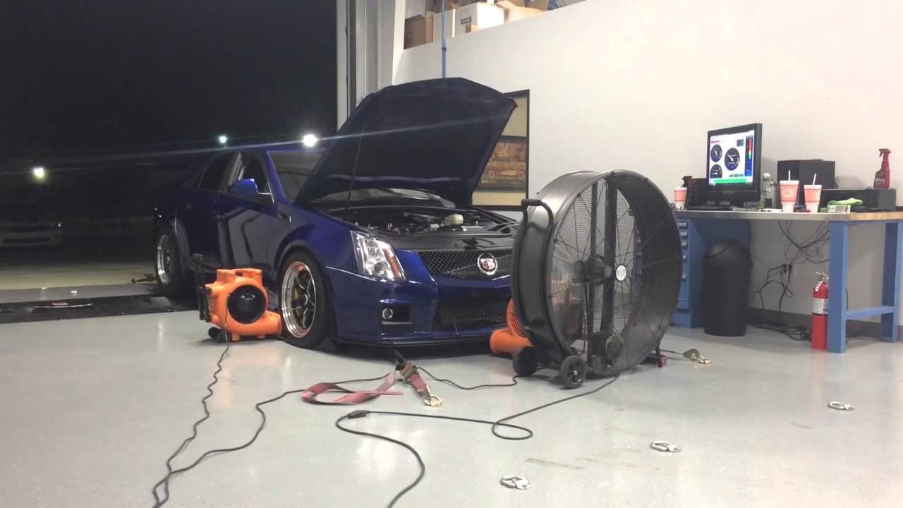Twin turbo CTS-V dyno on C16 - YouTube