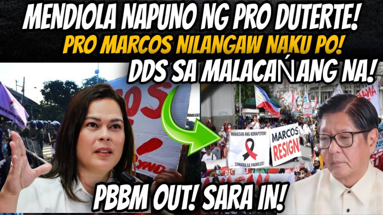 AWAY NG PRO MARCOS AT PRO DUTERTE UMABOT SA MENDIOLA! MALACAŃANG ...