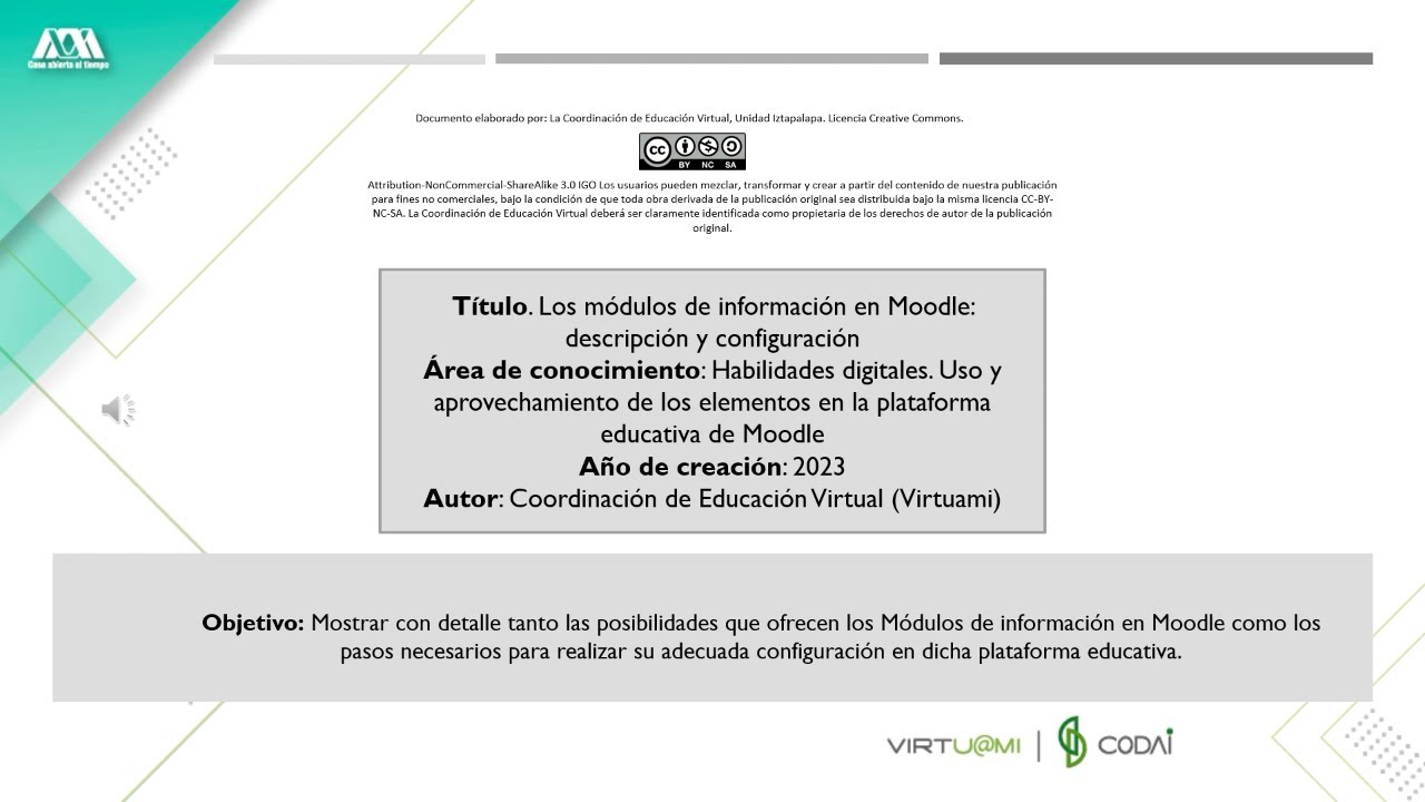 Los módulos de información en moodle: descripción y configuración - YouTube