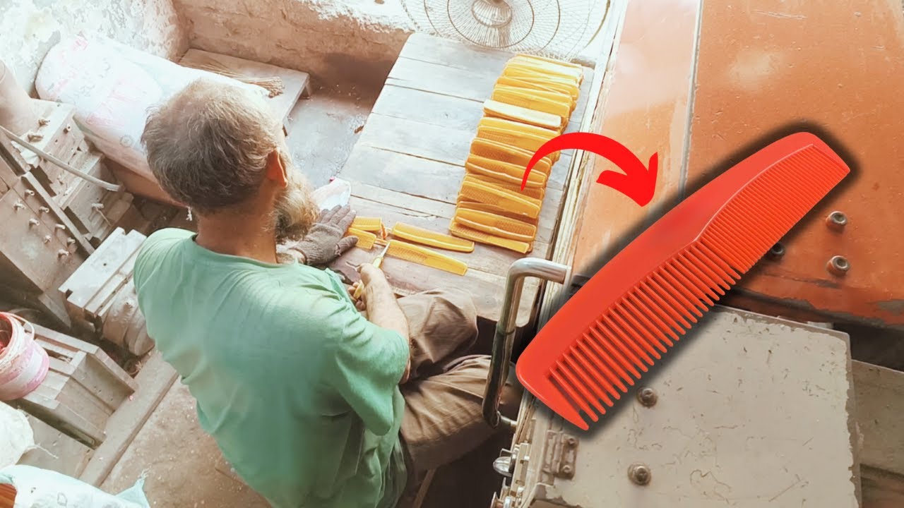 UNBELIEVABLE HAIR COMB MAKING TECHNIQUES | THE ART OF CRAFTING PLASTIC ...