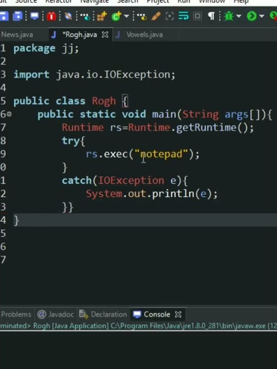 Notepad Open Program In Java Shorts Java Youtube 5402