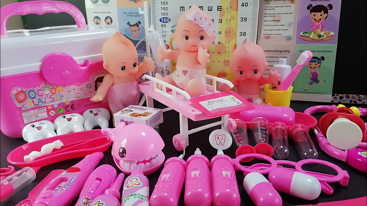 12 Minutes Satisfying with Unboxing Pink Doctor Medical Tools Playset ...
