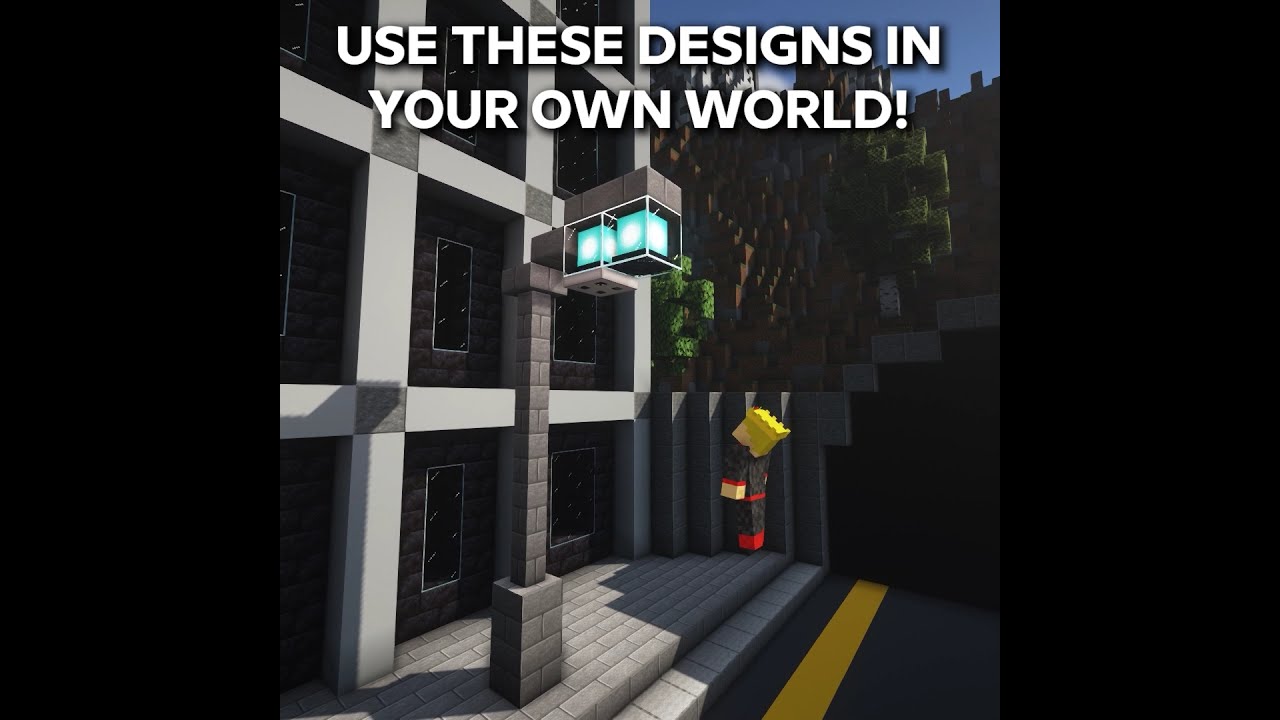 How to Build Modern Street Lamps in Minecraft - Part 2 - YouTube