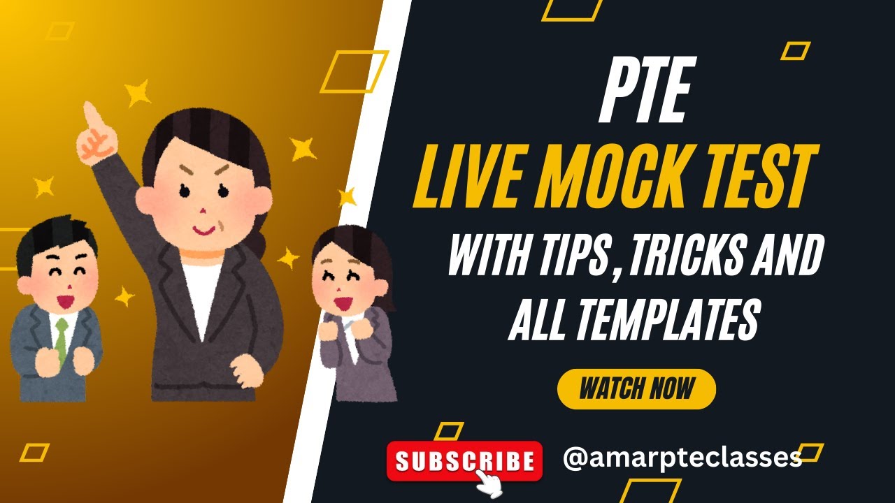 PTE Live Mock Test With Tips , Tricks and Templates "2024" - YouTube