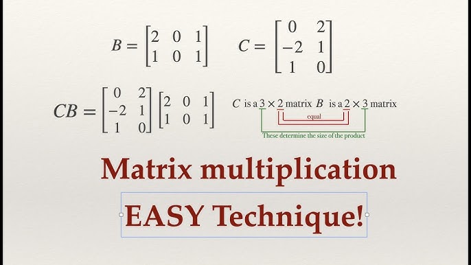 Matrix Multiplication Youtube Matrix Multiplication: Easier Method!