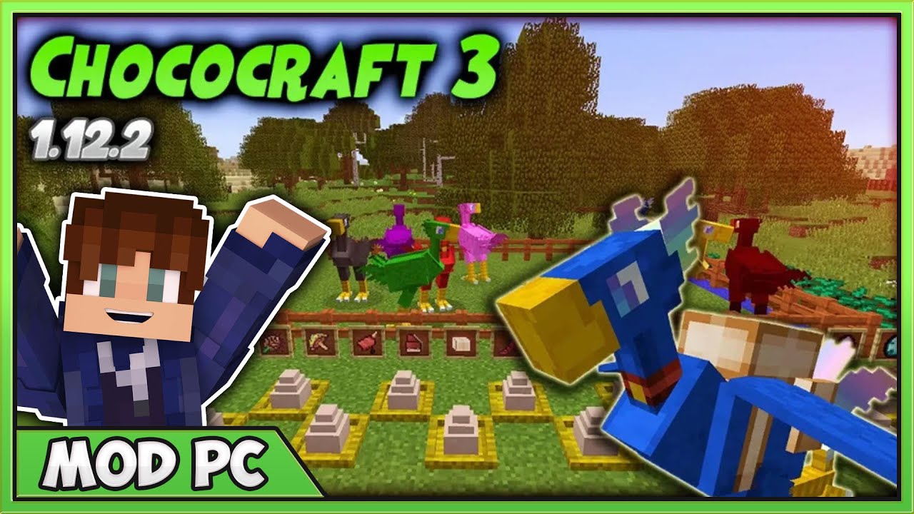 CHOCOCRAFT 3 MOD | MONTURAS CHOCOBOS PARA MINECRAFT | REVIEW 1.12.2 - 1 ...