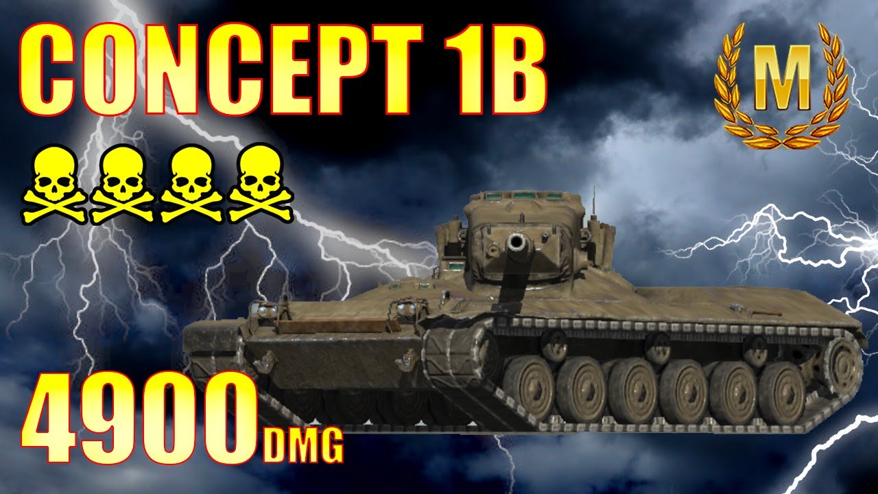 WOT BLITZ - CONCEPT 1B - MASTER - 4945 DMG - 4 KILLS - YouTube