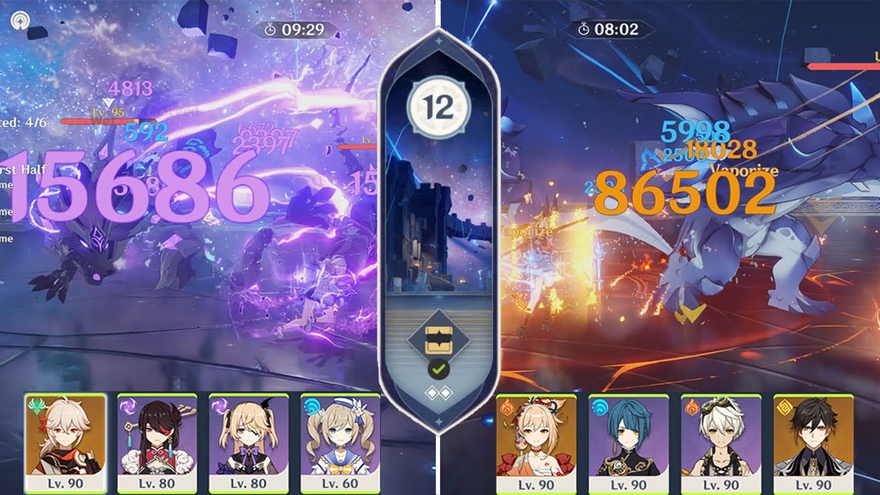 F2P Yoimiya Vape & Barbara Taser Team vs Abyss Floor 12 - Genshin ...