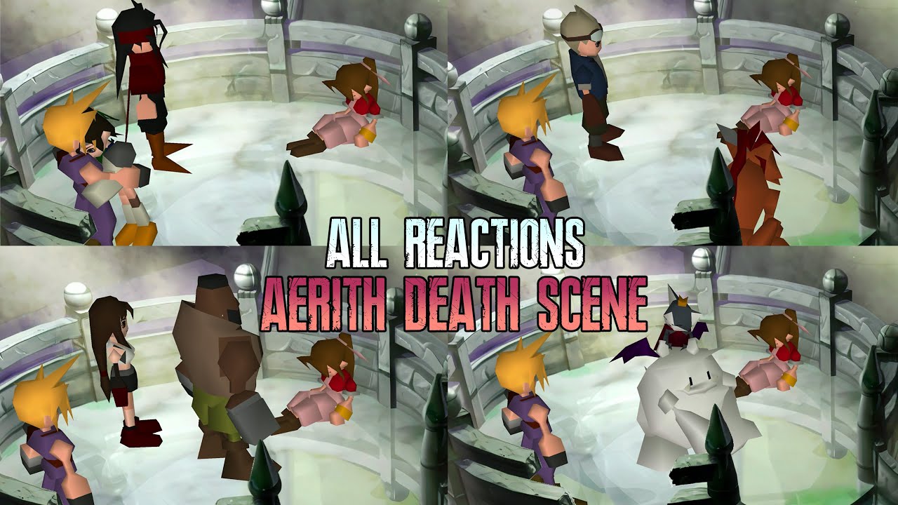 Every Party Member’s Reaction To Aerith’s Death - Final Fantasy 7 [4K ...