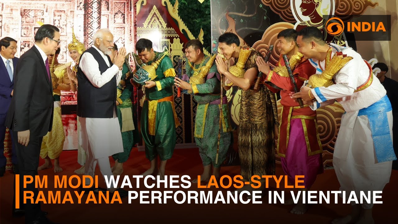 PM Modi enjoys traditional Laos-style Ramayana performance on arrival ...