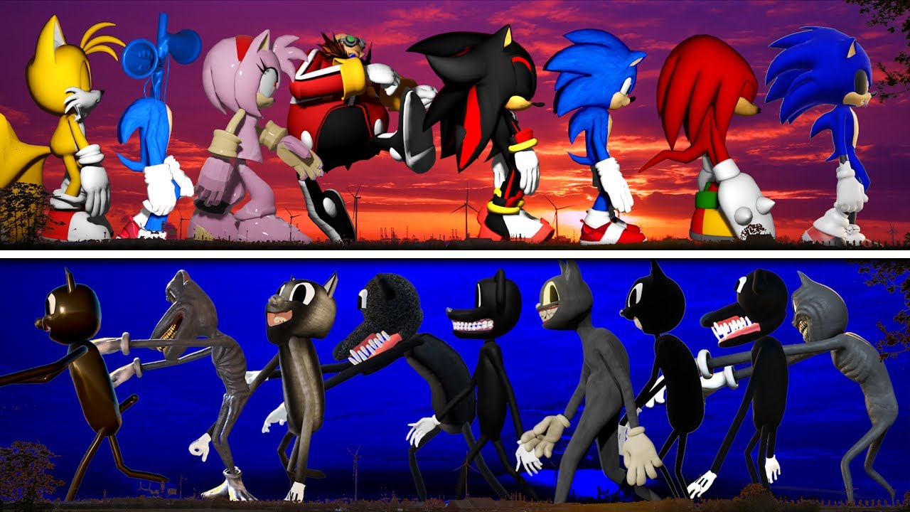 All Cartoon Cat & Cartoon Dog CREATURES VS All Sonic The Hedgehog ...