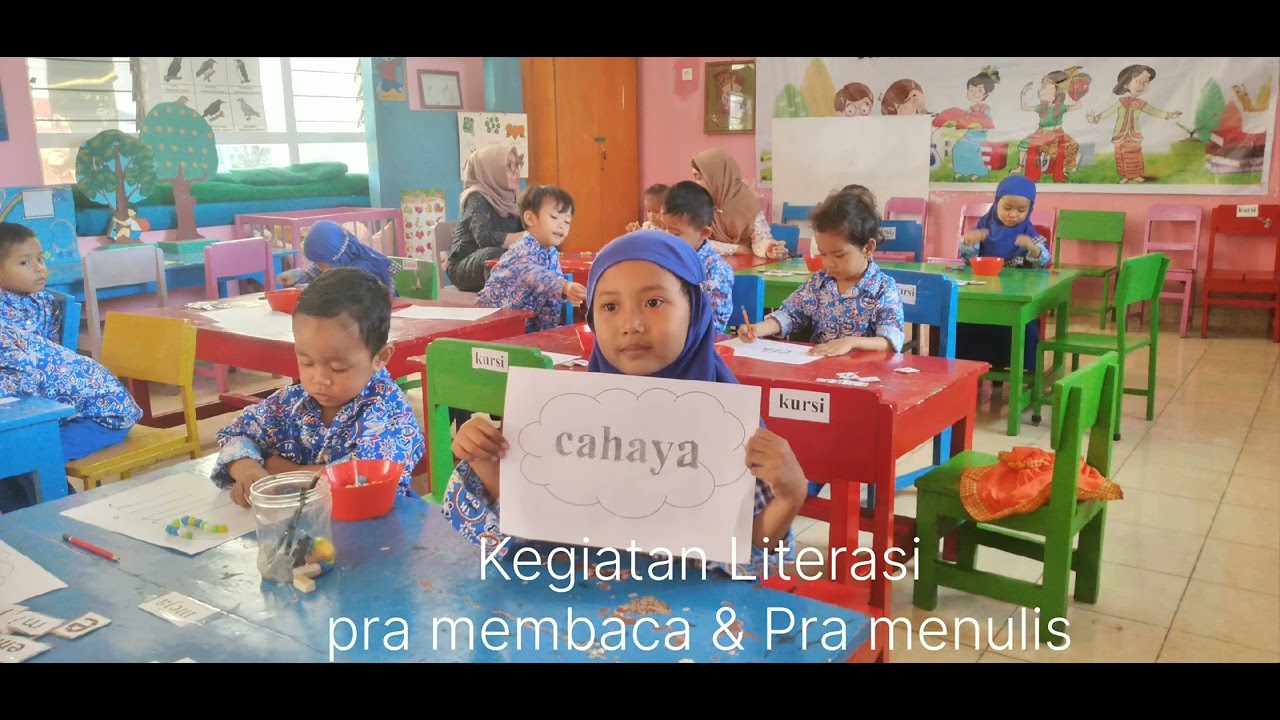 Kegiatan pembelajaran stimulasi pra membaca & Pra menulis - YouTube