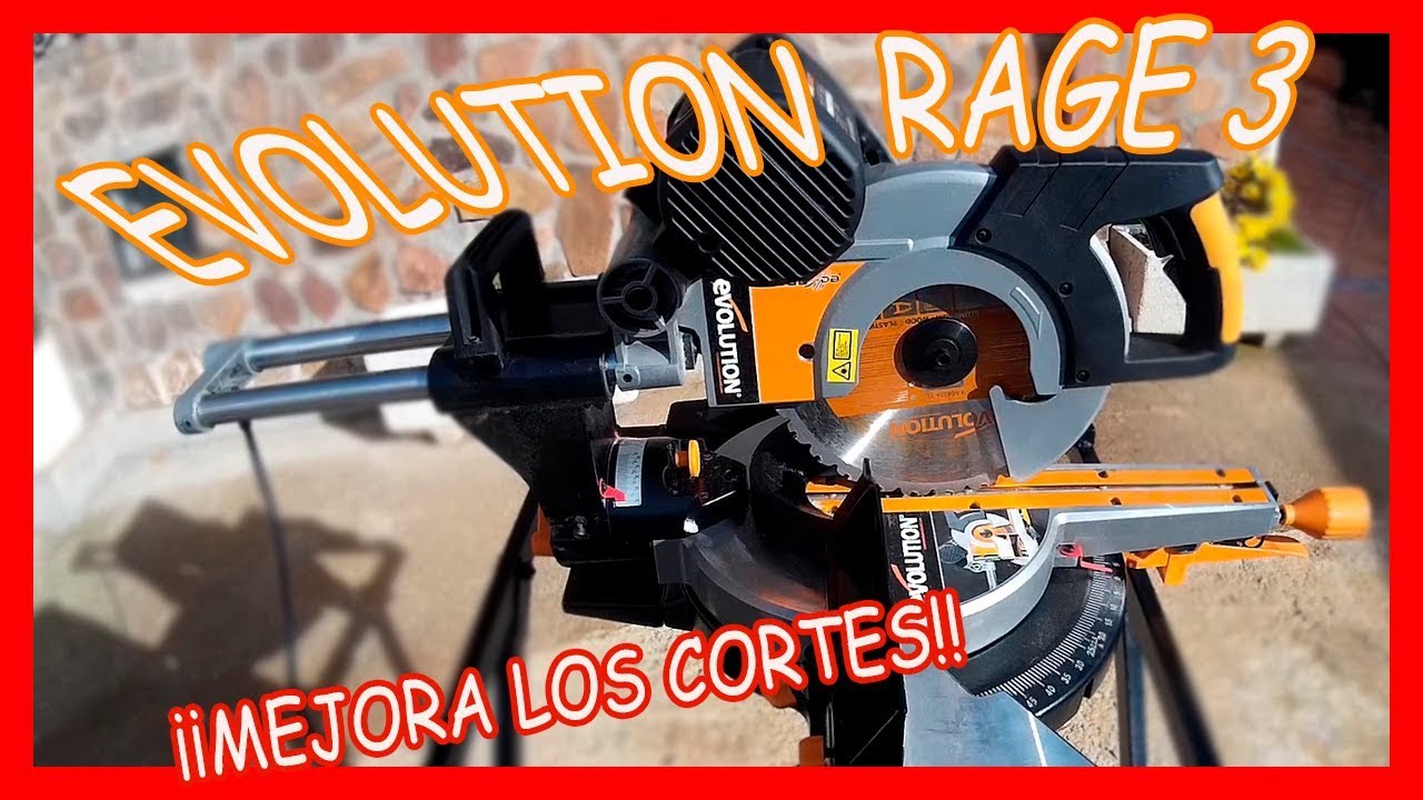 Ingletadora EVOLUTION RAGE 3 : AJUSTES básicos, cortes rectos - YouTube