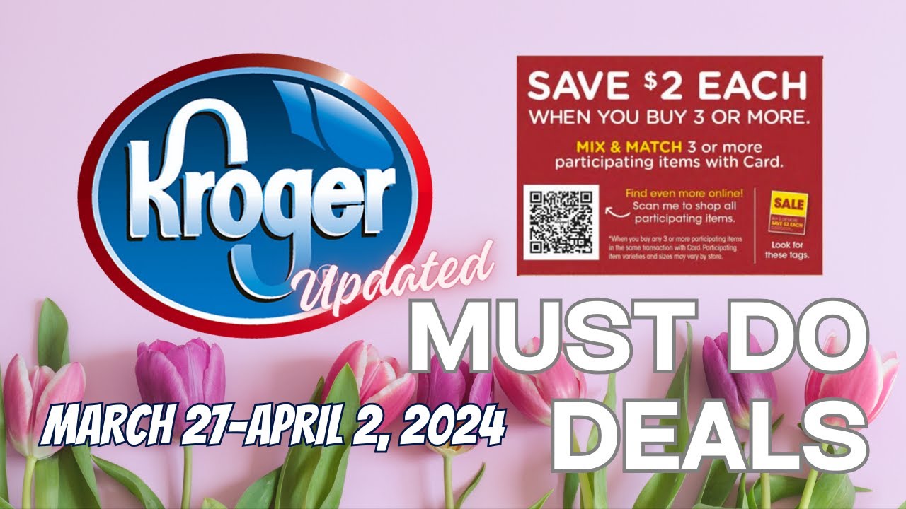*NEW Monthly Coupons* Kroger UPDATED Must Do Deals for 3/27-4/2 | Mega ...