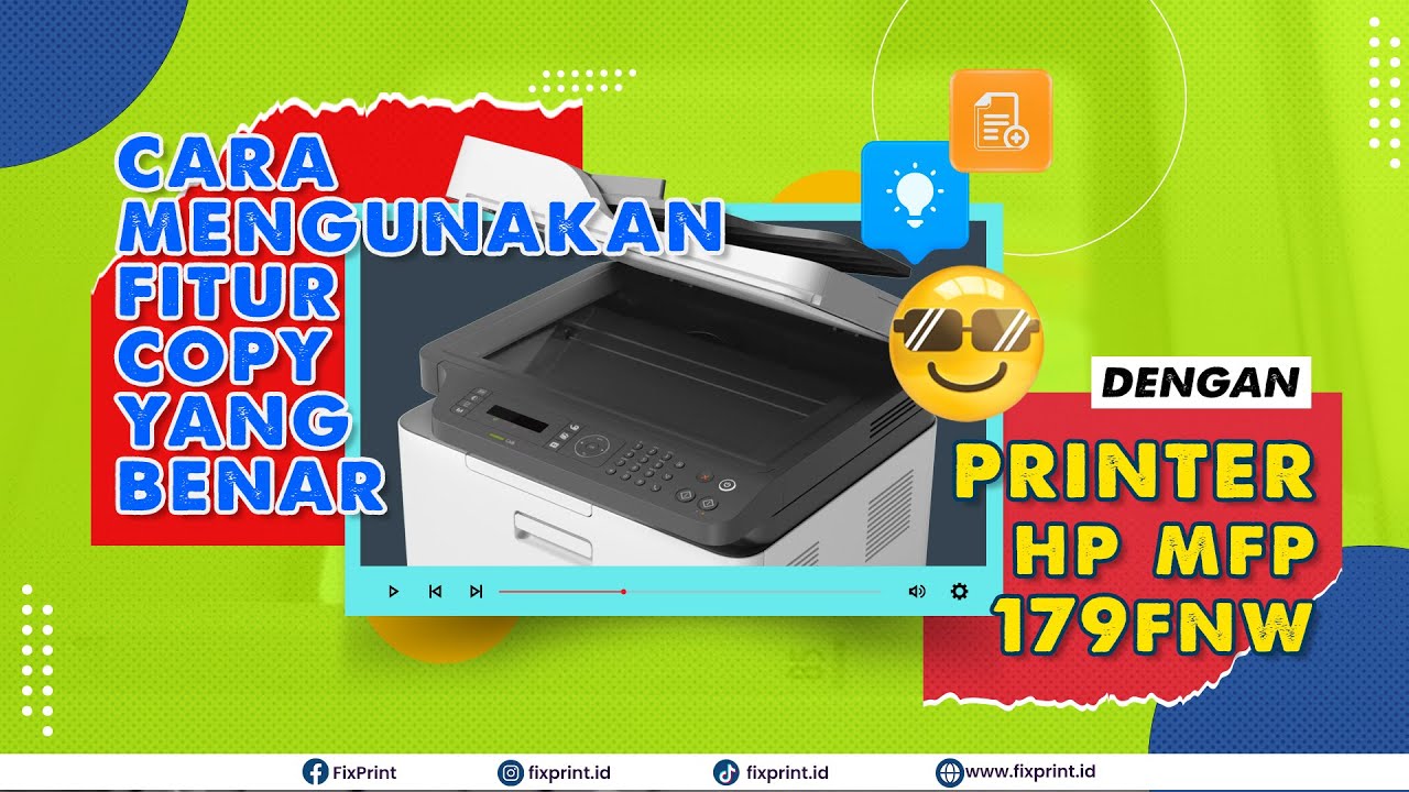 CARA FOTO COPY DOKUMEN A4 F4 DENGAN PRINTER HP LASERJET MFP 179 FNW ...