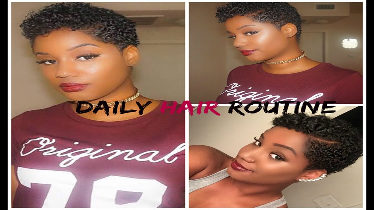 Daily Styling Routine on a Short Natural Hair Cut - YouTube