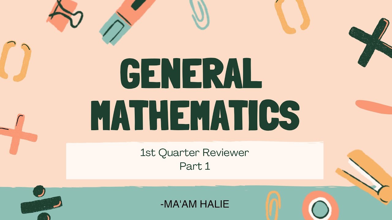 General Mathematics 1st Quarter Reviewer - YouTube