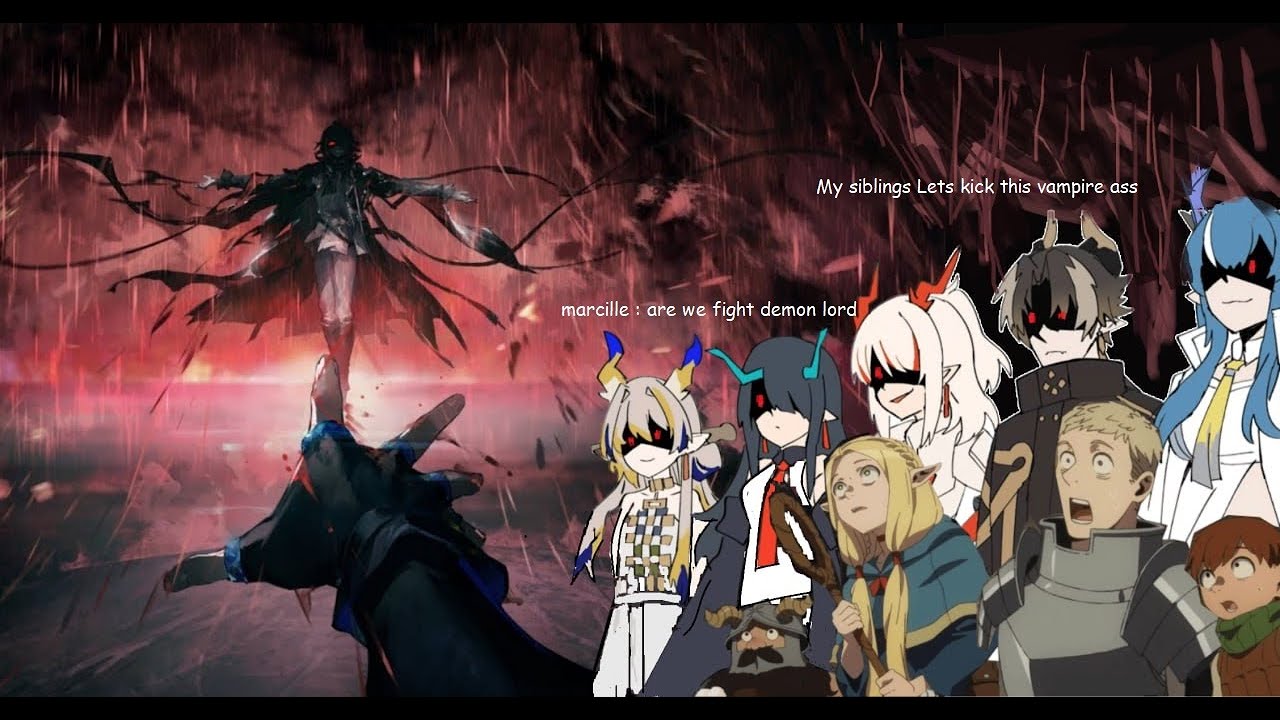 Arknights Sui Siblings and Dungeon meshi fight sanguinarch - YouTube