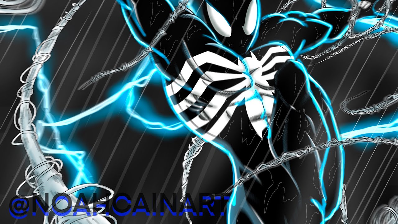 Spider-Man 2 concept art - speed draw time lapse. Symbiote Spider-Man ...