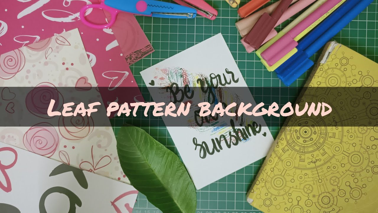Leaf pattern background diy || DIY card - YouTube