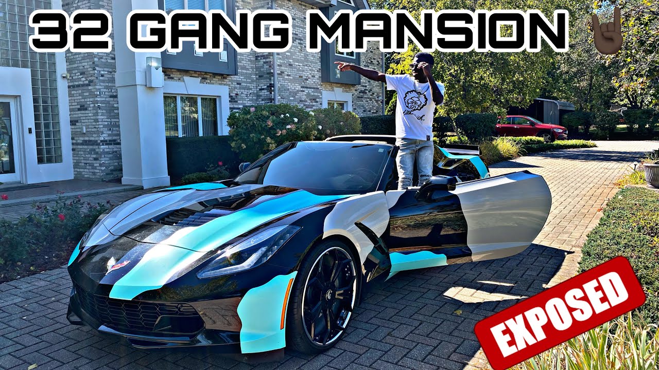 32 GANG OFFICIAL MANSION TOUR! (GUESS WHOSE OLD HOUSE IT WAS?) - YouTube
