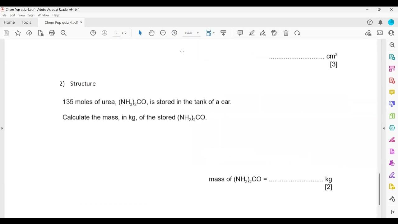 Chemistry Pop Quiz 4 - YouTube