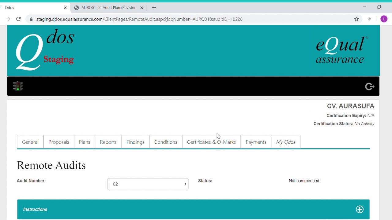 Qdos how to use the Remote Audit facility in the Client Portal - YouTube