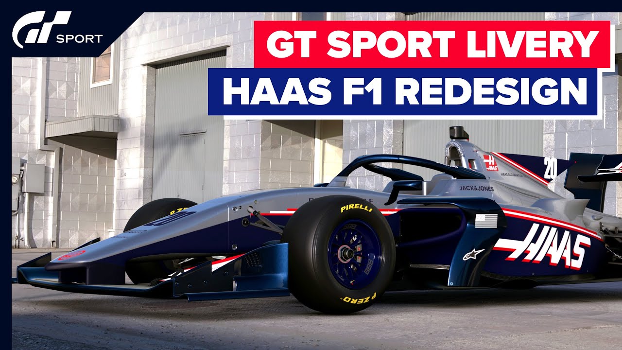 American Haas F1 Livery Redesign - GT SPORT TIME LAPSE - YouTube