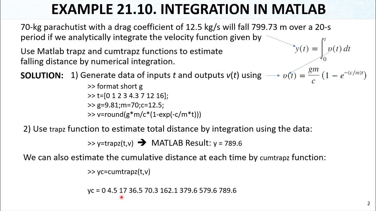 Numerical Methods Lec38 Ch21 Newton Cotes Integration11 MATLAB For ...